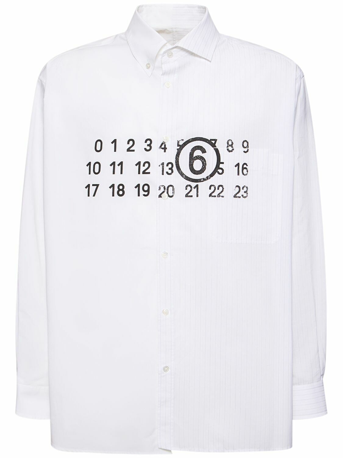 MM6 MAISON MARGIELA - Logo Print Cotton Poplin Shirt MM6 Maison Margiela