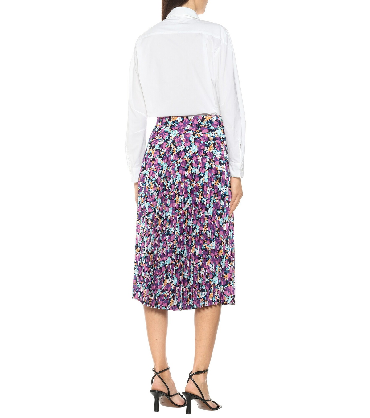 Plan C - Floral pleated midi skirt Plan C