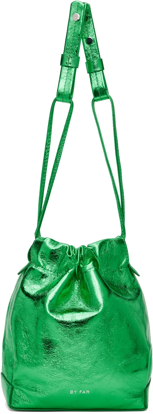 BY FAR Green Mons Metallic Bag By Far