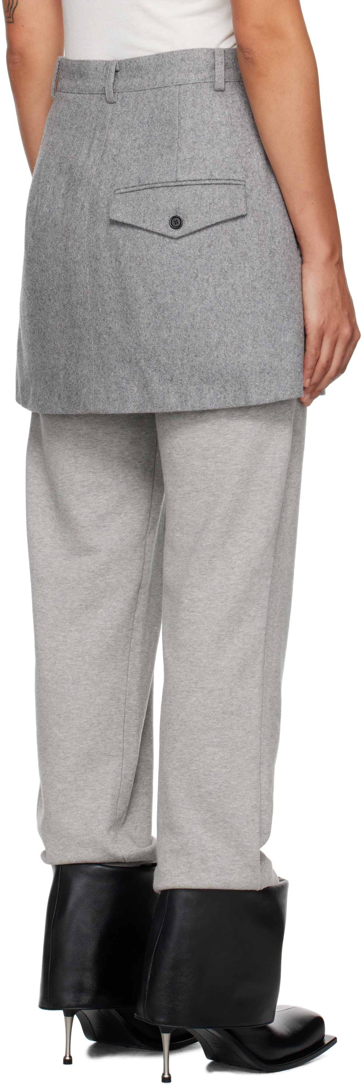 Pushbutton Gray Jersey Combi Sweatpants Pushbutton