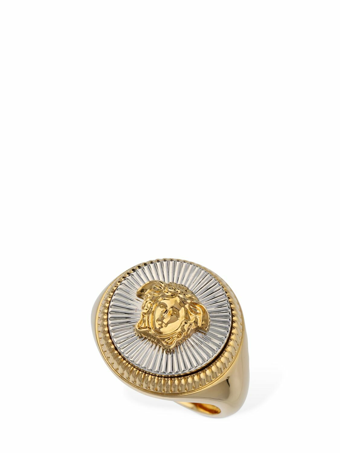 VERSACE - Two-tone Medusa Thick Ring Versace
