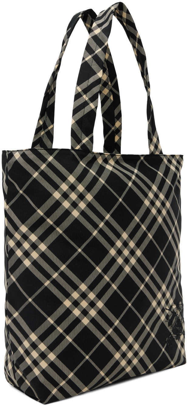Burberry Black Check Tote Burberry