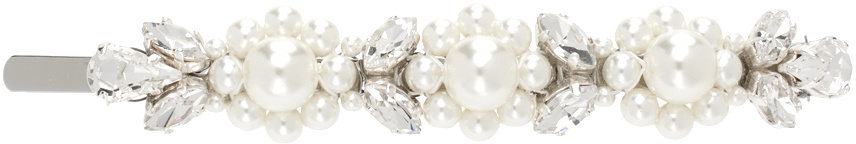 Simone Rocha White Medium Flower Hair Clip Simone Rocha