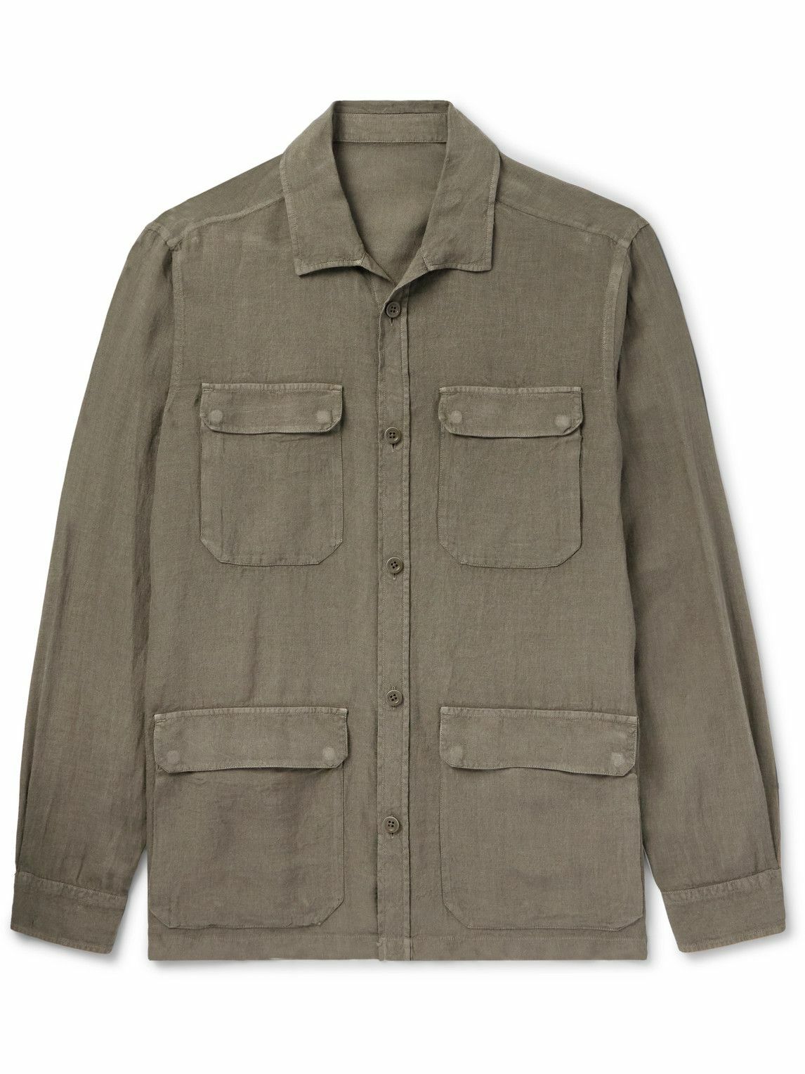 Herno - Linen Field Jacket - Green Herno