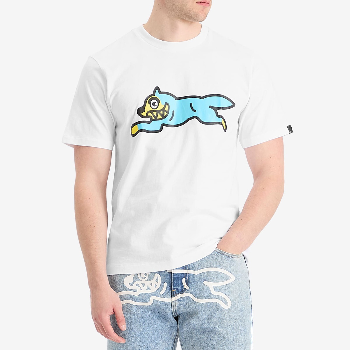 ICECREAM Men's Running Dog T-Shirt in White ICECREAM