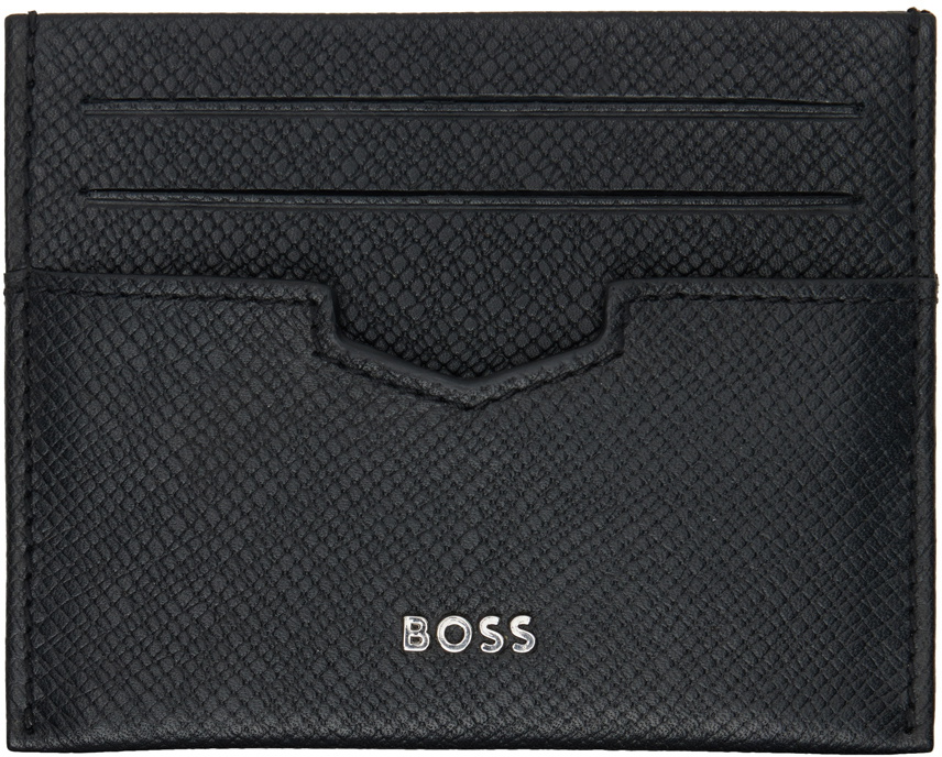 BOSS Black Leather Card Holder BOSS