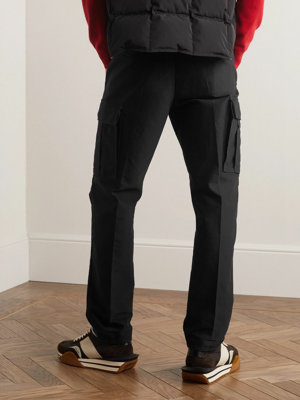 TOM FORD - Straight-Leg Cotton Cargo Trousers - Black TOM FORD