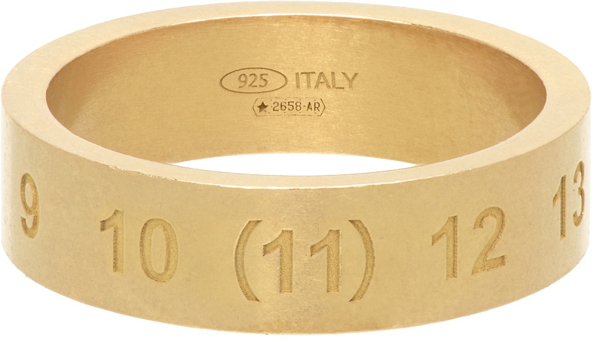Maison Margiela Gold Logo Ring Maison Margiela