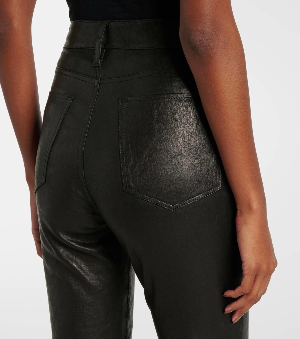 Frame Le Crop Mini Boot leather bootcut pants Frame Denim