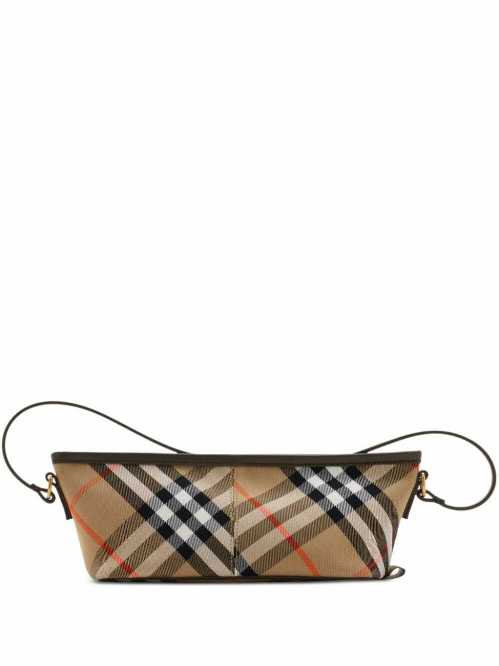 BURBERRY - Check Baguette Shoulder Bag Burberry