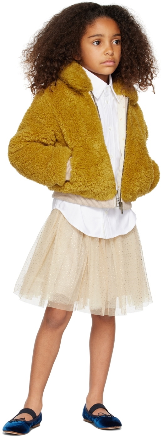 Bonpoint Kids Yellow Birdie Jacket Bonpoint