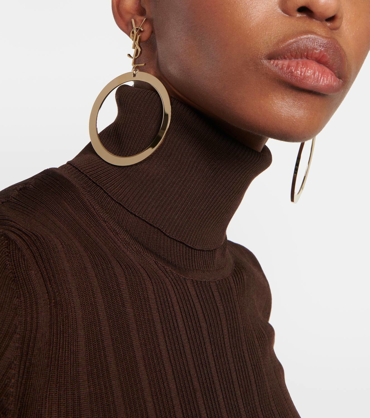 Saint Laurent Cassandre hoop earrings Saint Laurent