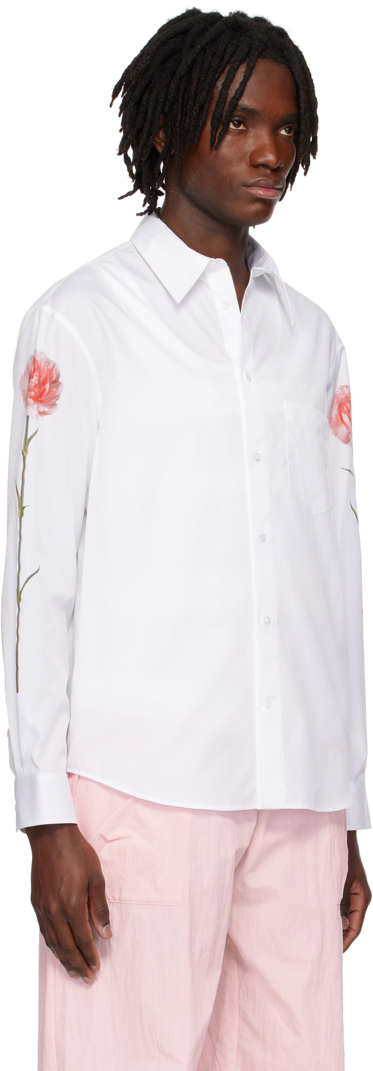 Simone Rocha White Carnation Classic Shirt Simone Rocha