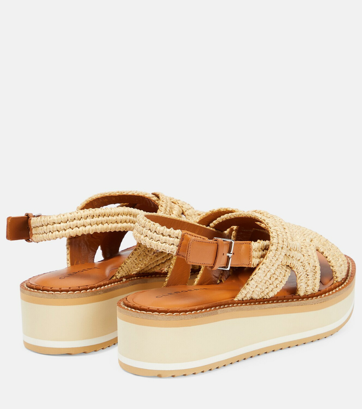 Clergerie - Frieda raffia platform sandals Clergerie