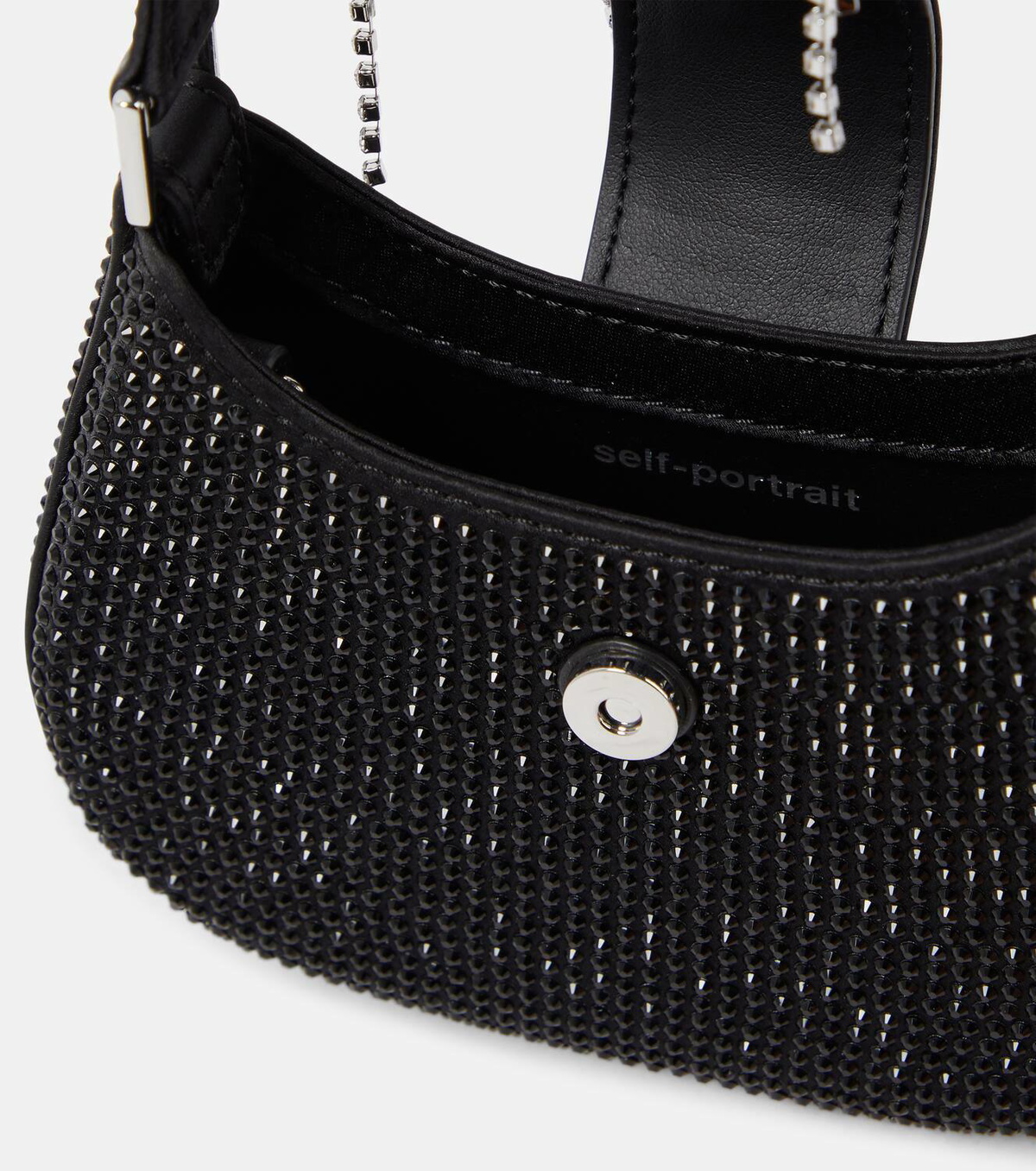 Self-Portrait The Bow crystal-embellished shoulder bag Self-Portrait
