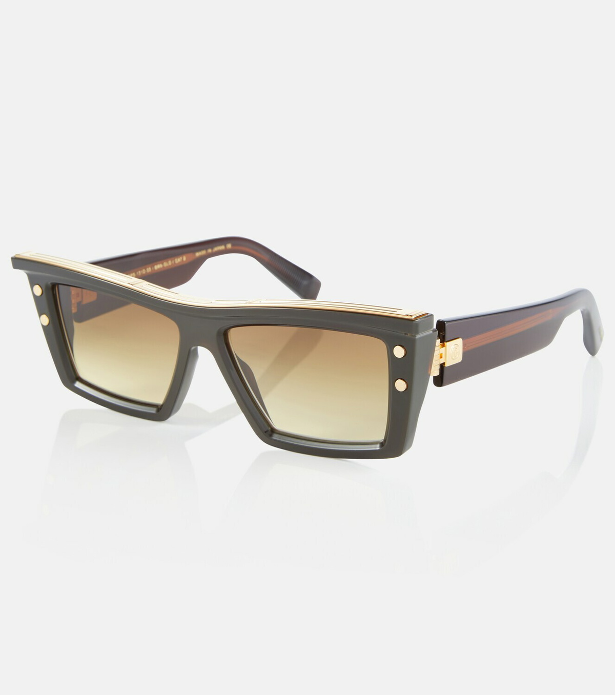 Balmain - Logo-embossed square sunglasses Balmain