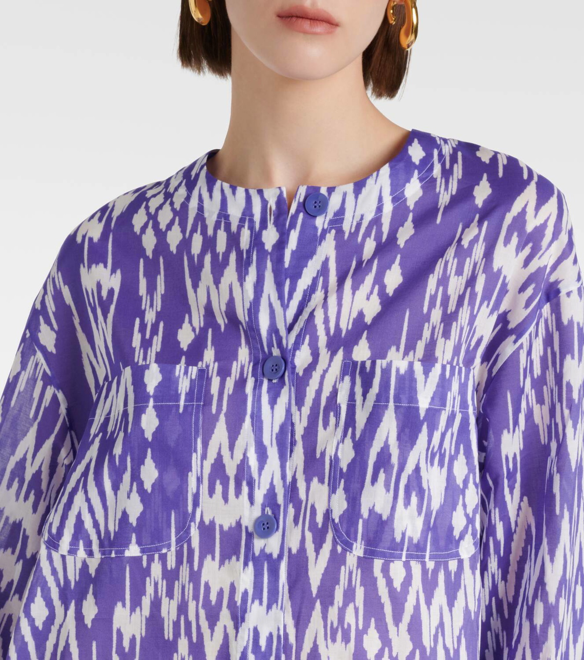 Eres Hurricane printed cotton shirt dress ERES