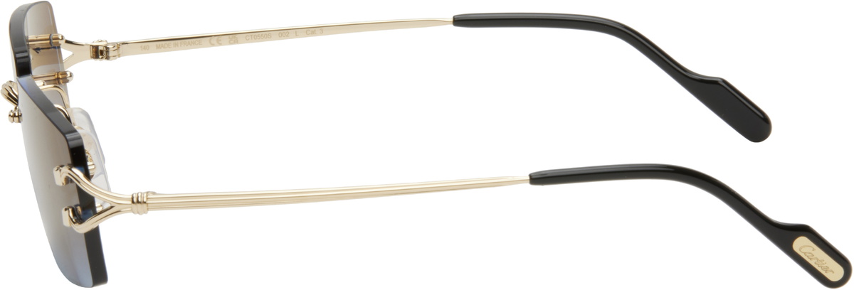 Cartier Gold 'Décor C Classique de Cartier' Sunglasses Cartier