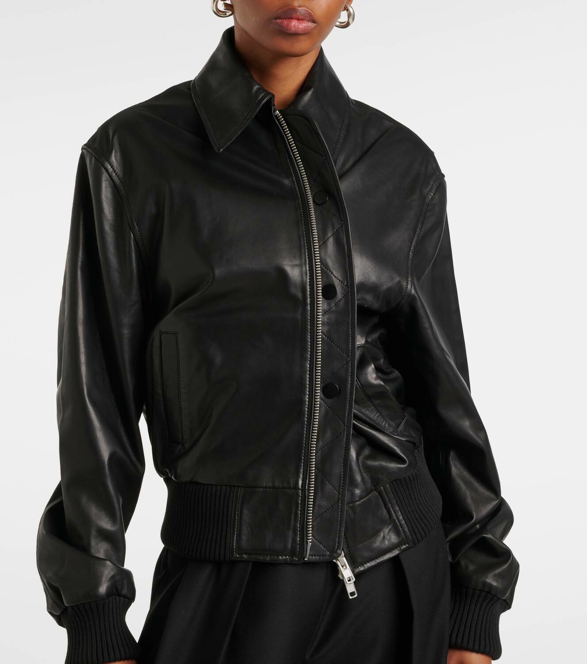 Christopher Esber Leather bomber jacket Christopher Esber