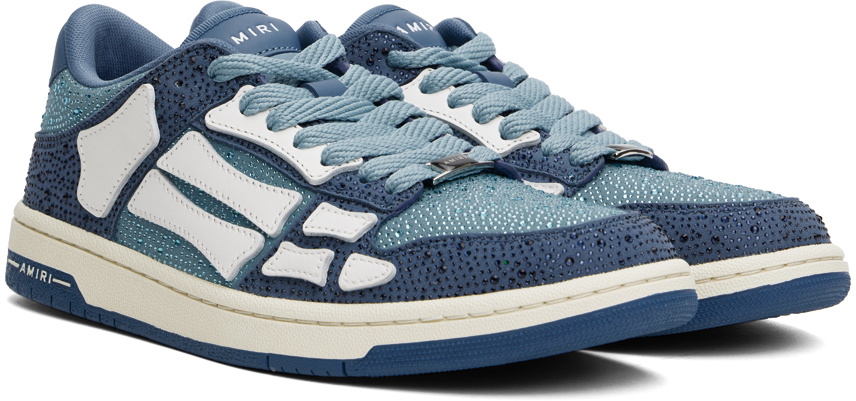 AMIRI Blue Crystal Skel-Top Low Sneakers Amiri AMIRI Blue Crystal Skel-Top Low Sneakers Amiri