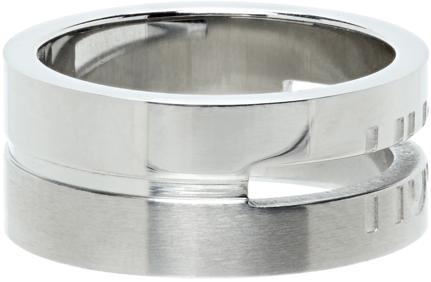 Hugo Silver E-Cut Ring Hugo Boss