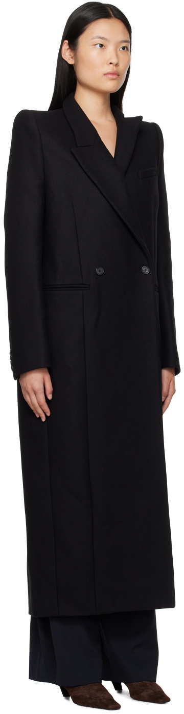 KHAITE Black 'The Caleb' Coat Khaite