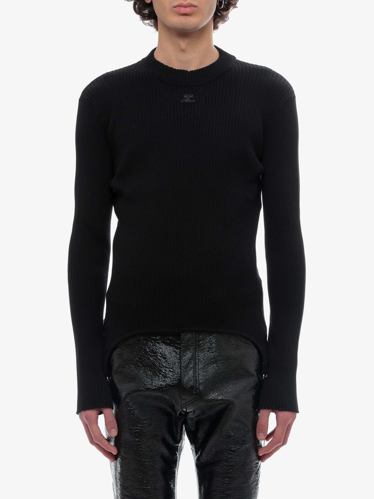 Courreges Sweater Black Mens Courreges