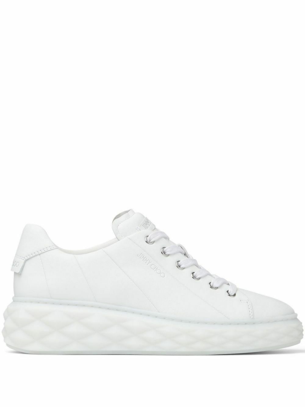 Jimmy Choo White Diamond Light Maxi/F Leather Sneakers Jimmy Choo