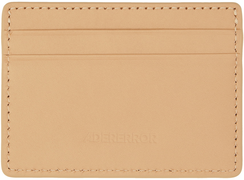 ADER error Beige Logo Card Holder ADER error