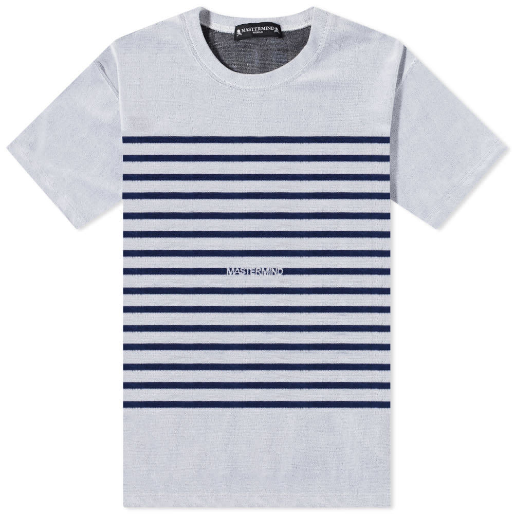 MASTERMIND WORLD Striped Velour Tee MASTERMIND WORLD