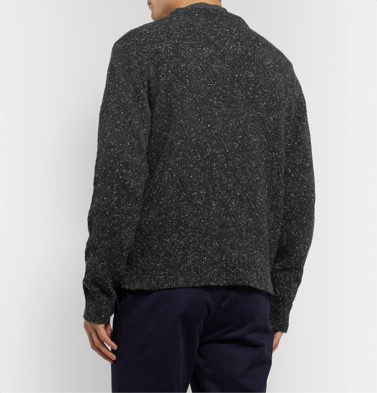 Isaia - Donegal Cashmere-Blend Sweater - Gray Isaia