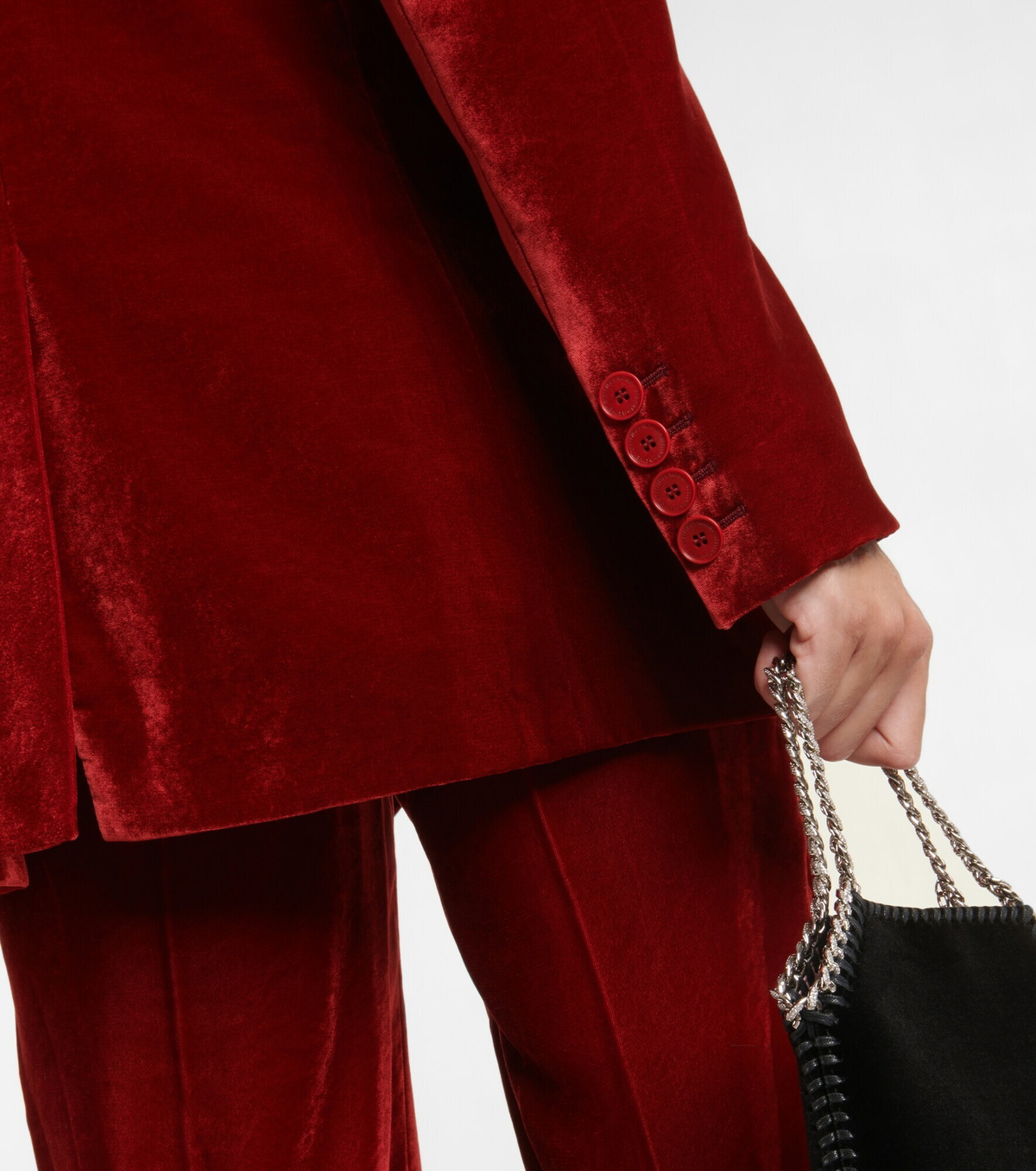 Stella Mccartney Single Breasted Velvet Blazer Stella Mccartney