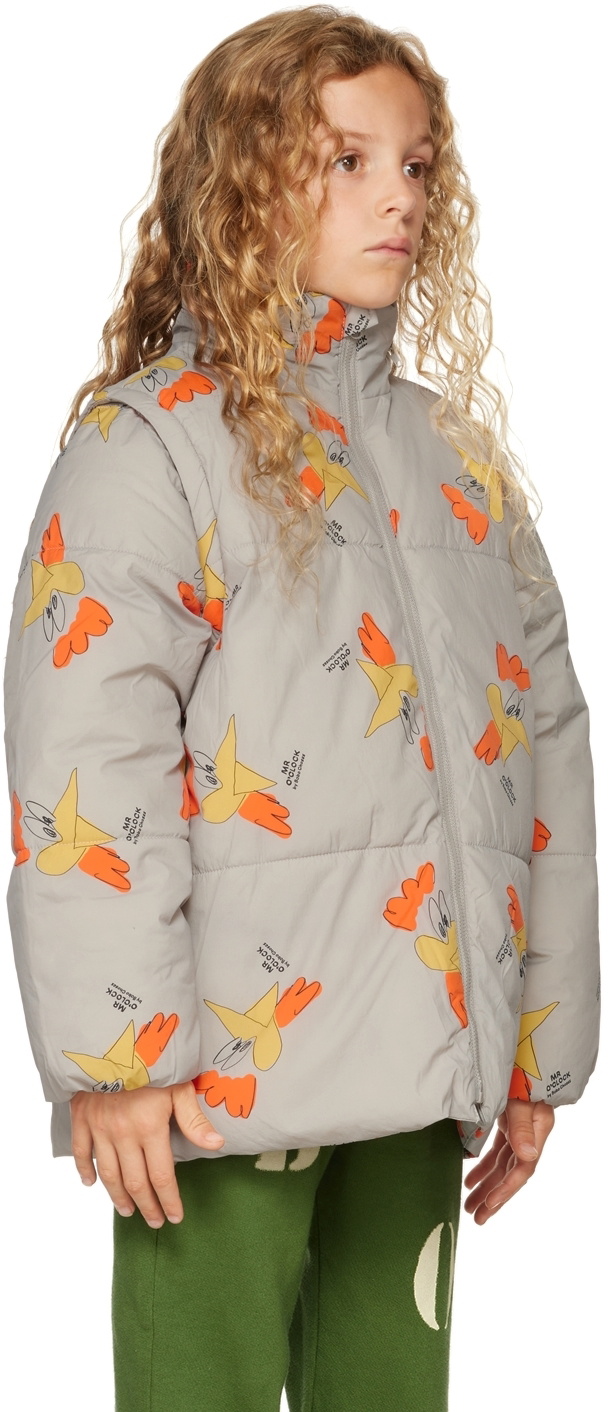 Bobo Choses Kids Gray Mr. O'Clock Insulated Jacket Bobo Choses