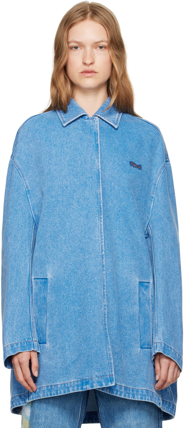 Marni Blue Mending Patch Denim Jacket Marni