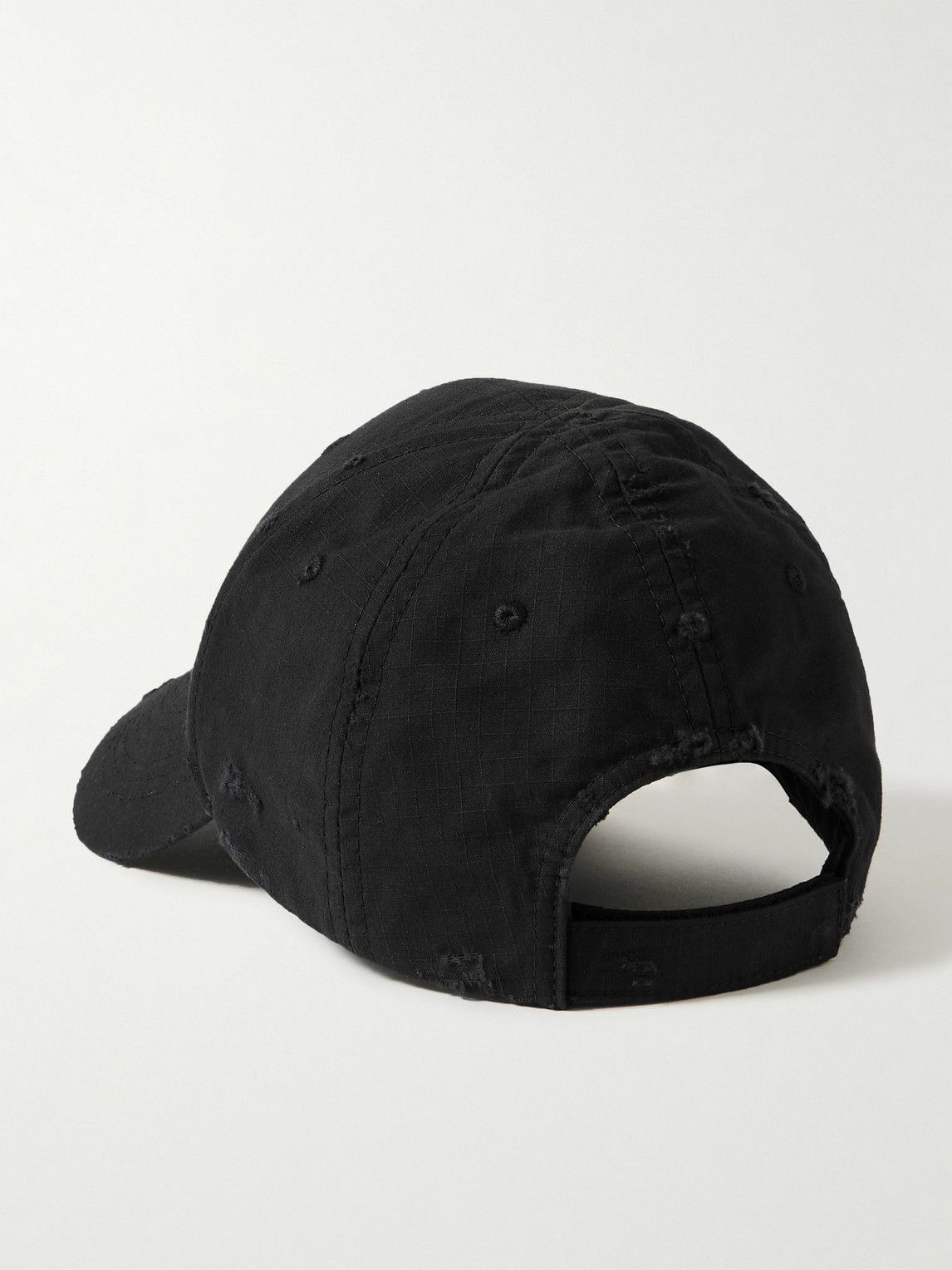 Balenciaga - Cargo Distressed Logo-Embroidered Cotton-Ripstop Baseball ...