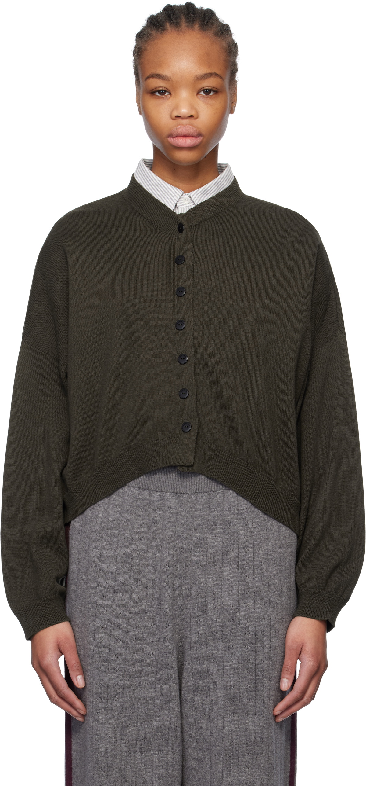 Cordera Brown Cotton & Cashmere Cardigan CORDERA
