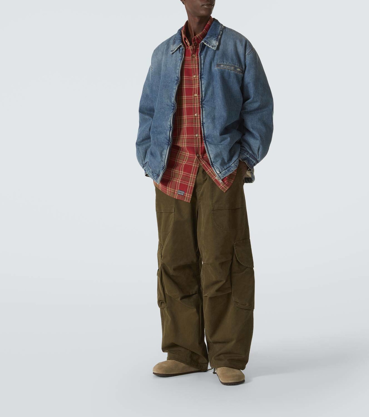 ERL Faux shearling-lined denim jacket ERL