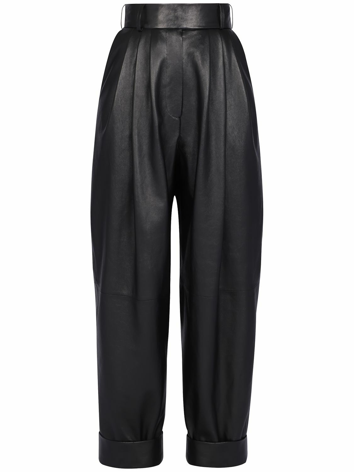 ALEXANDRE VAUTHIER - Pleated Leather Pants Alexandre Vauthier