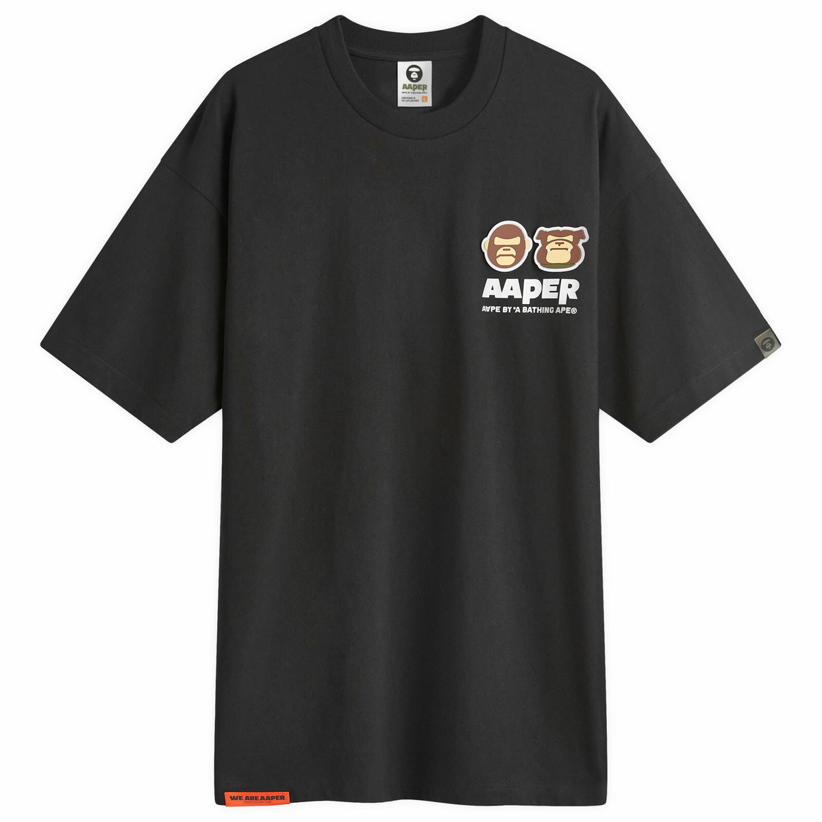 Men's AAPE Aaper Printed T-Shirt in Black AAPE by A Bathing Ape