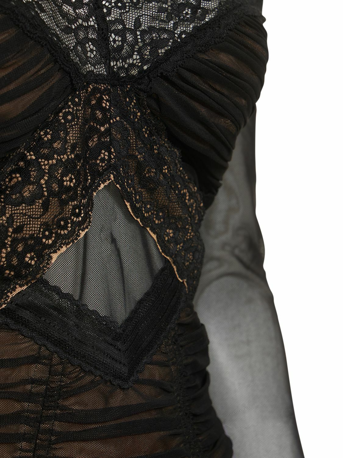 SELF-PORTRAIT - Mesh Top W/ Lace Detail Self-Portrait