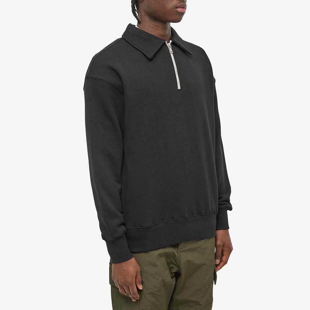 Uniform Bridge Men's Half Zip Sweat in Black Uniform Bridge