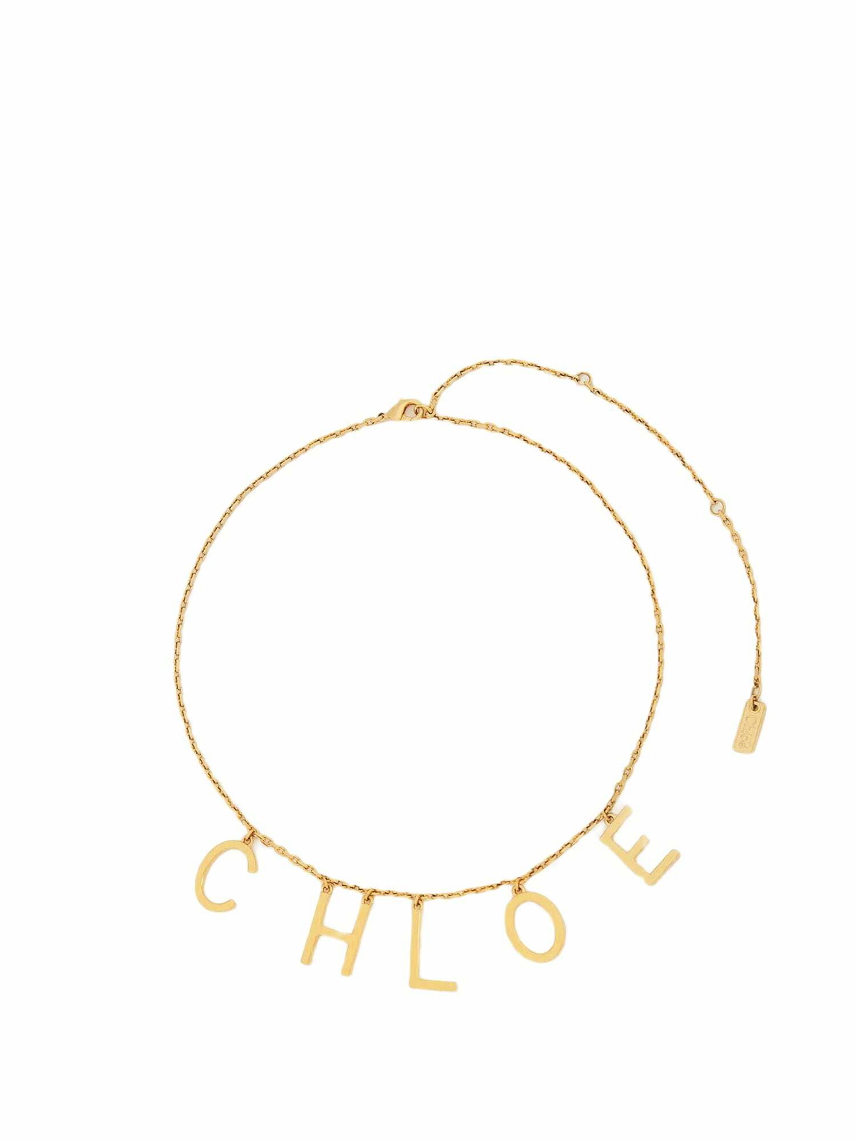 Chloé Letters Brass Necklace Chloe
