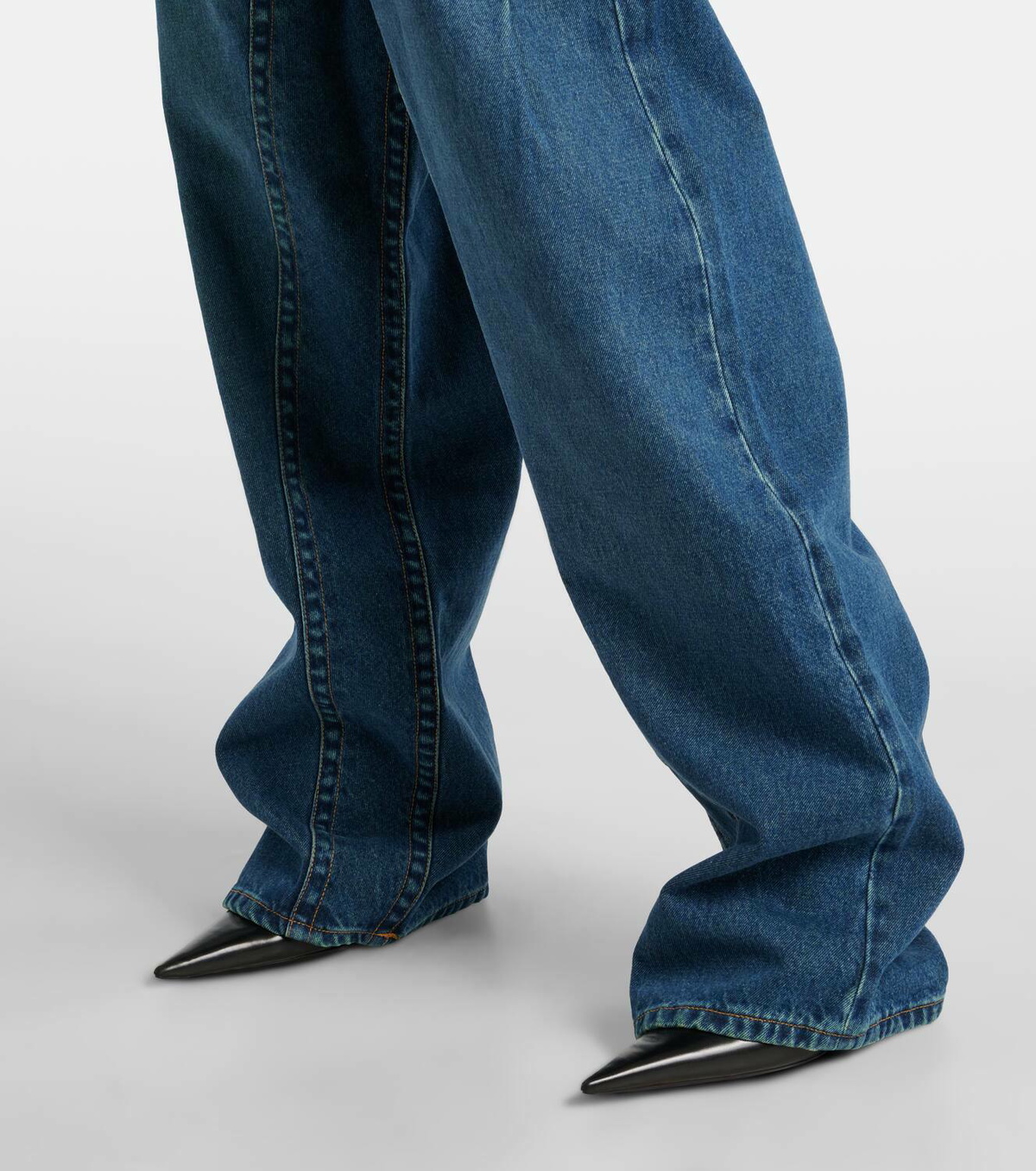 Y/Project Logo low-rise wide-leg jeans Y/Project