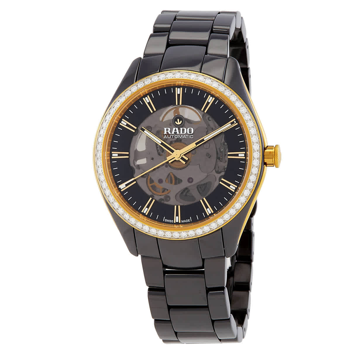 Rado HyperChrome Automatic Diamond Black Dial Unisex Watch R32157152 Rado