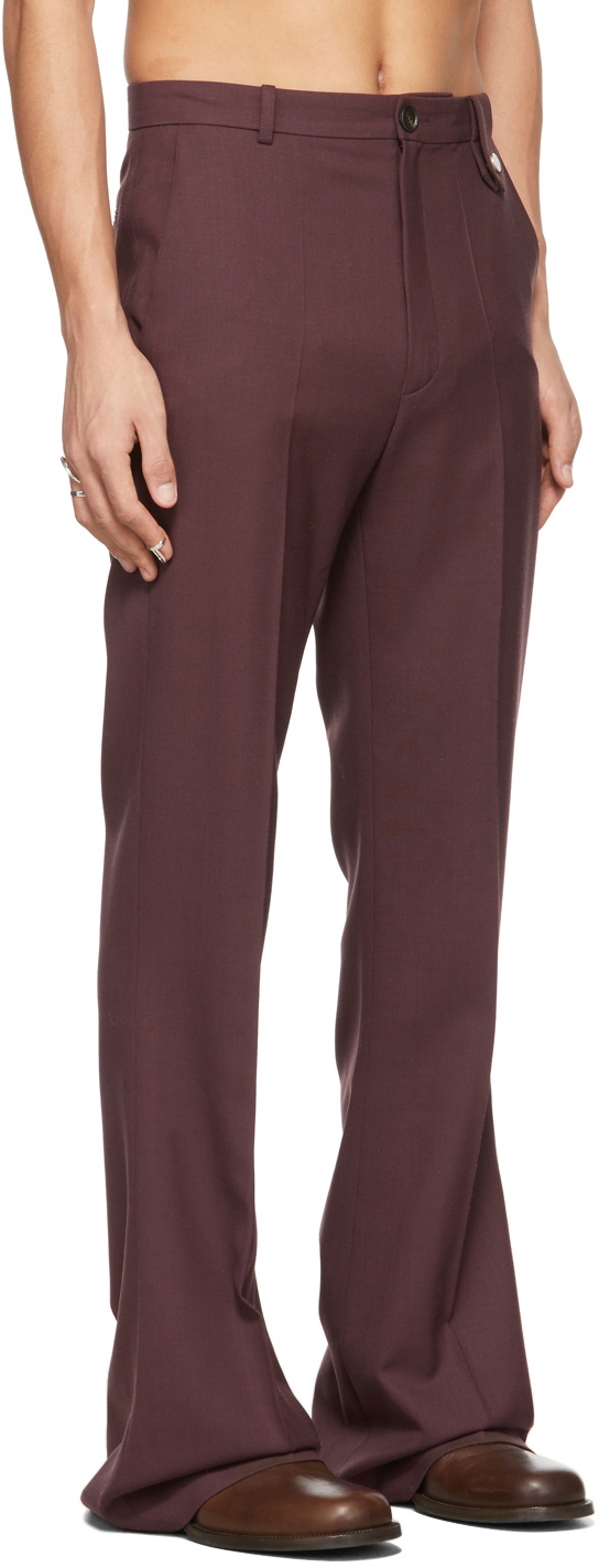EGONlab SSENSE Exclusive Burgundy Tailoring Trousers EGONlab