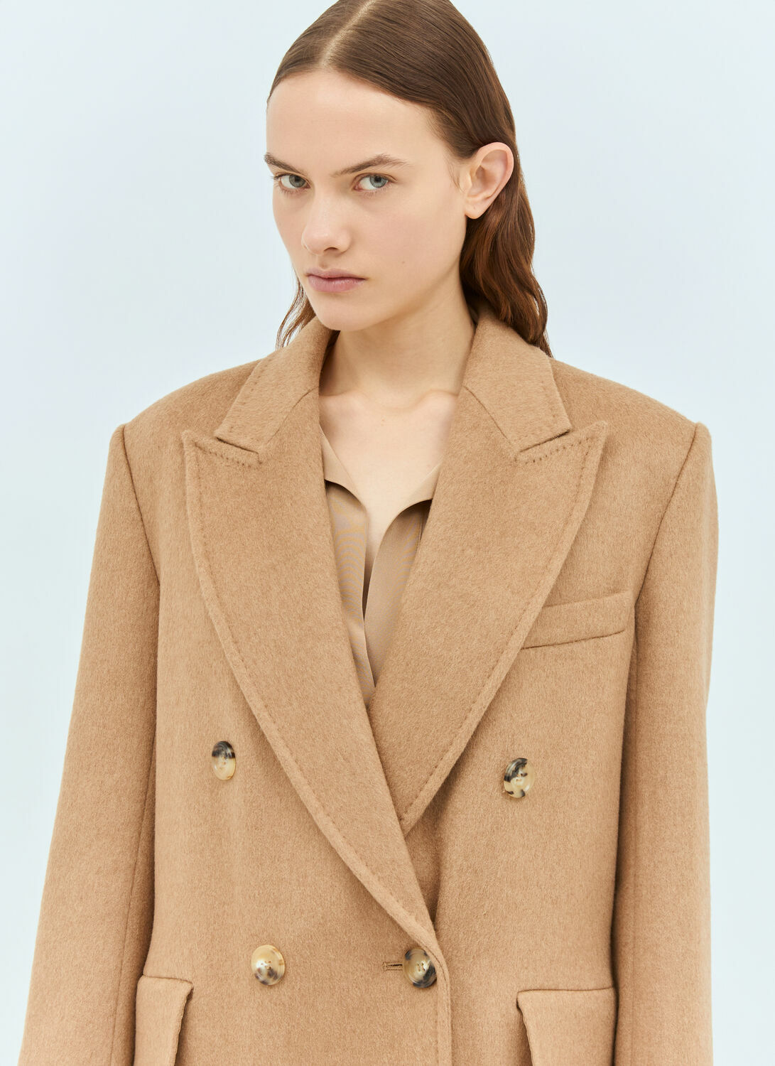 Max Mara Double-Breasted Camel Coat Max Mara