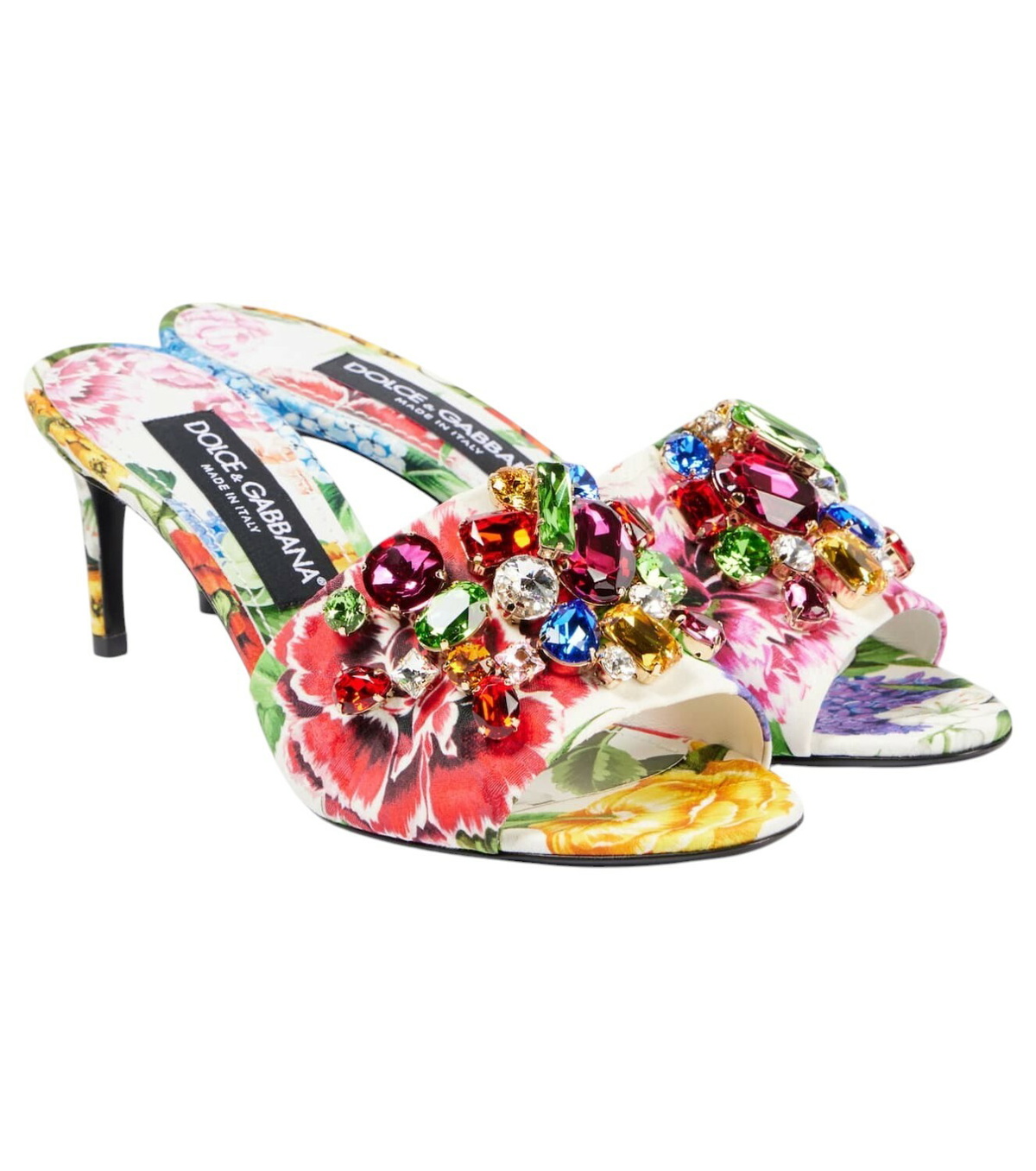 Dolce&Gabbana Floral embellished mules Dolce & Gabbana
