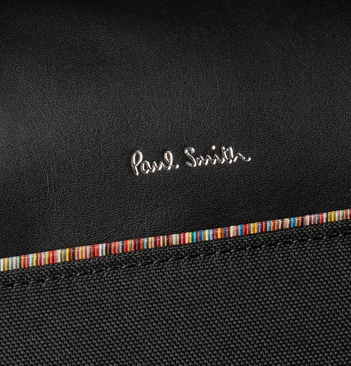 Paul Smith - Leather-Trimmed Canvas Backpack - Black Paul Smith