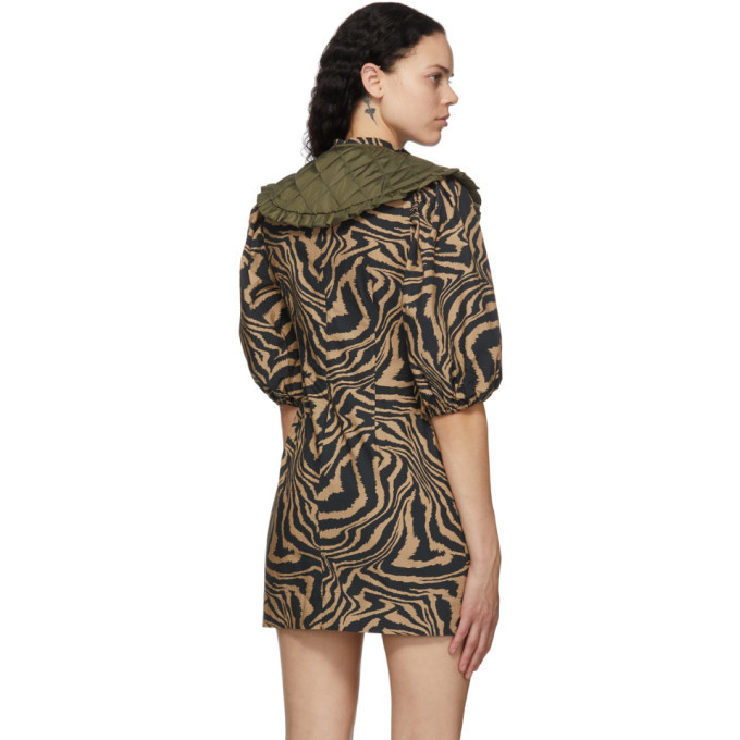 GANNI Khaki Recycled Ripstop Collar GANNI