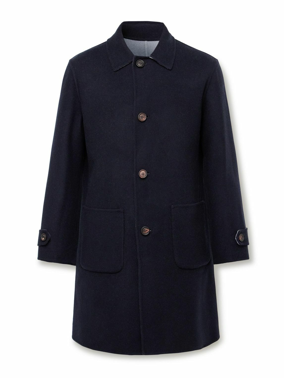 Eleventy - Reversible Wool-Felt Coat - Blue Eleventy